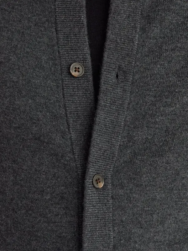 REISS Stoke Cardigan - Charcoal Grey