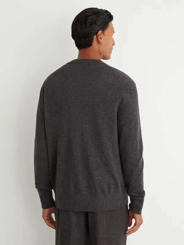 REISS Stoke Cardigan - Charcoal Grey