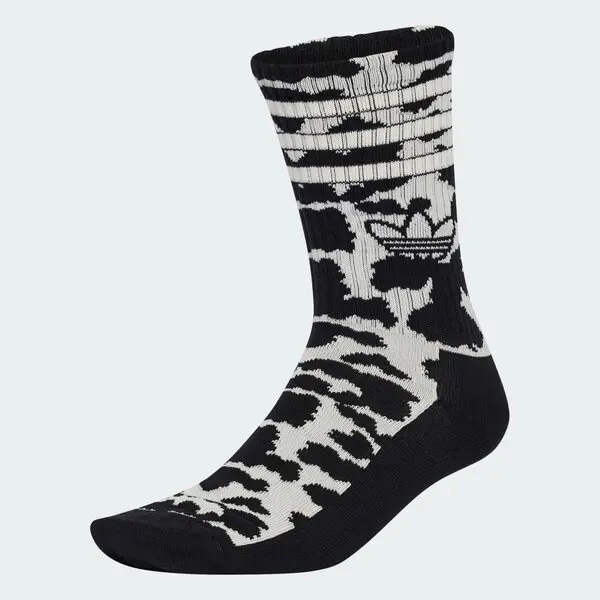 Adidas Animal Graphic Crew Socks 2 Pairs - Off White / Black