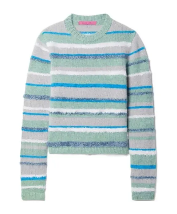 THE ELDER STATESMAN Striped Cashmere Blend Sweater