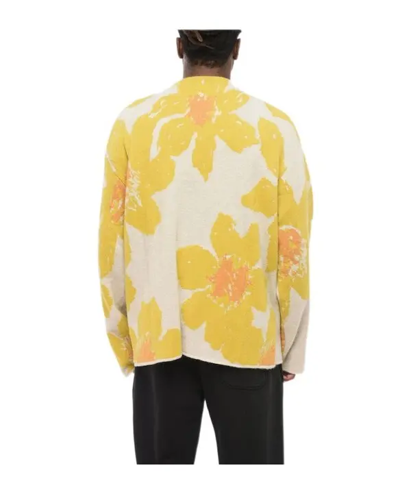 THE ELDER STATESMAN Floating Florals Cashmere Cardigan