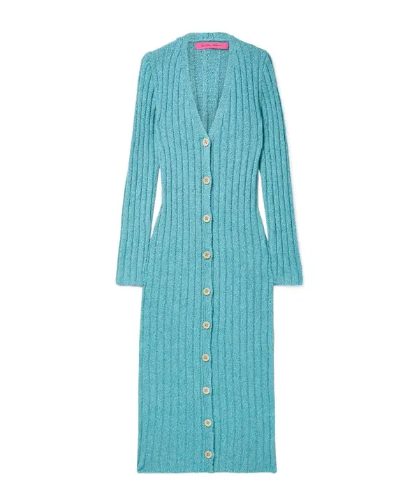 THE ELDER STATESMAN Ribbed Midi Dress