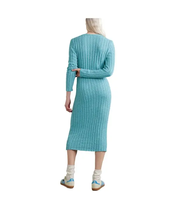 THE ELDER STATESMAN Ribbed Midi Dress