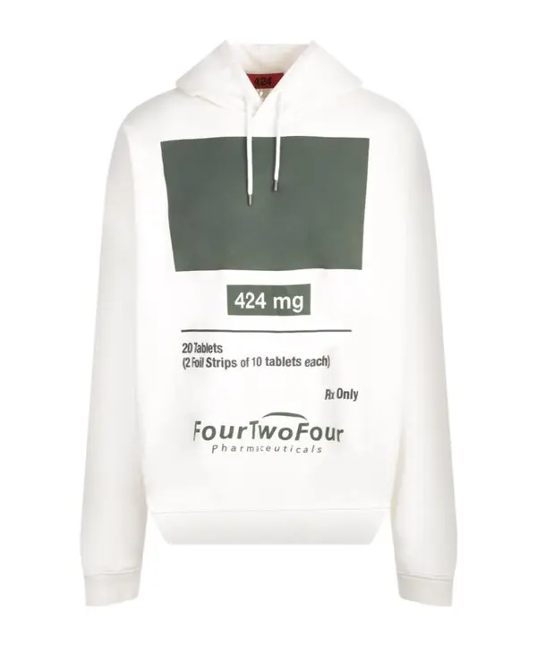 424 FAIRFAX Graphic-print Cotton Hoodie