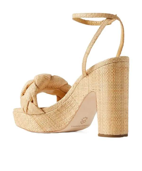 LOEFFLER RANDALL Fae Braided Raffia Platform Sandals