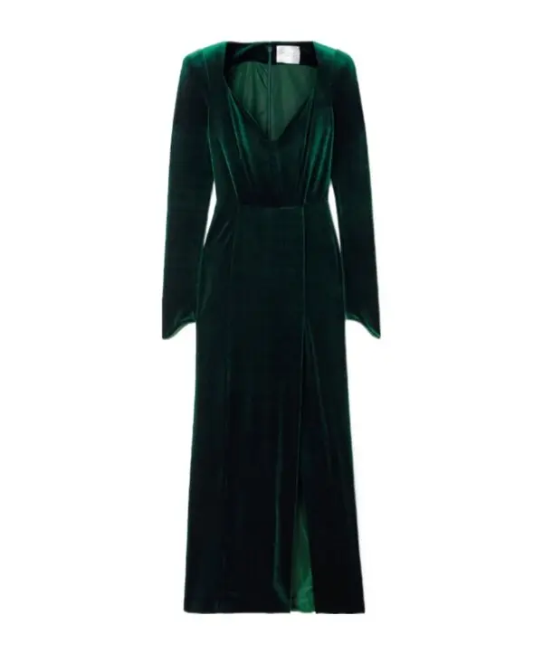 Galvan Stretch Velvet Maxi Gown