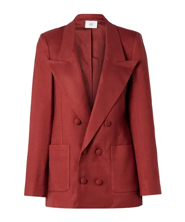 Adam Lippes Double-breasted Canvas Blazer