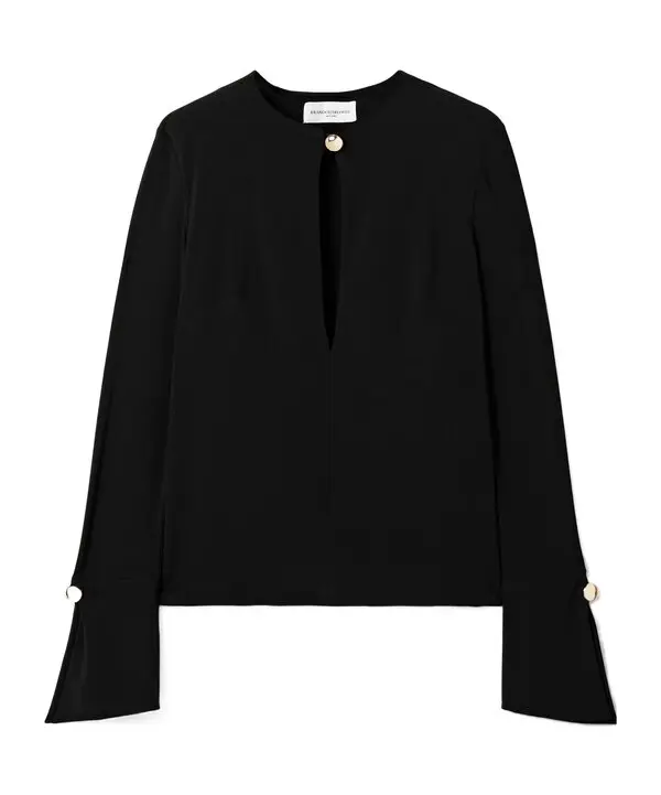 Brandon Maxwell Cutout Stretch-jersey Top