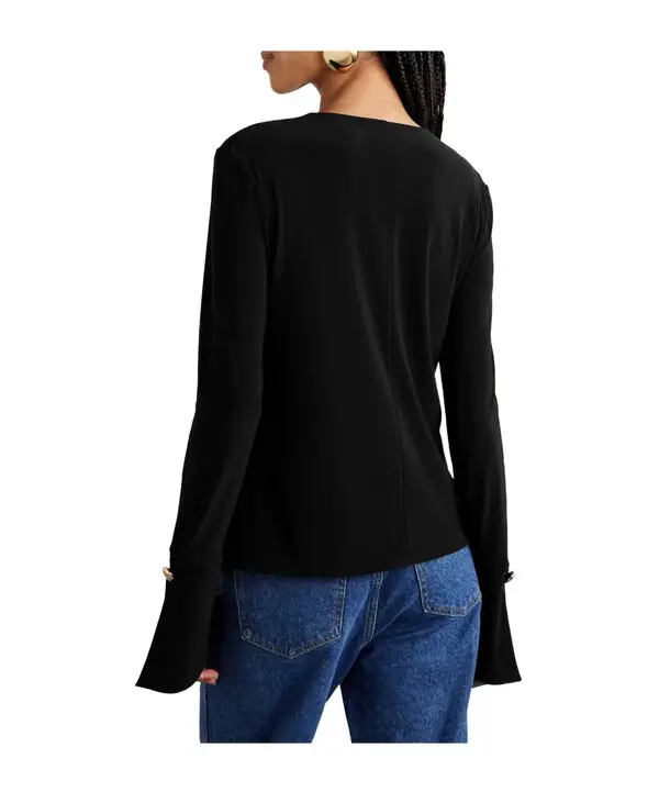 Brandon Maxwell Cutout Stretch-jersey Top