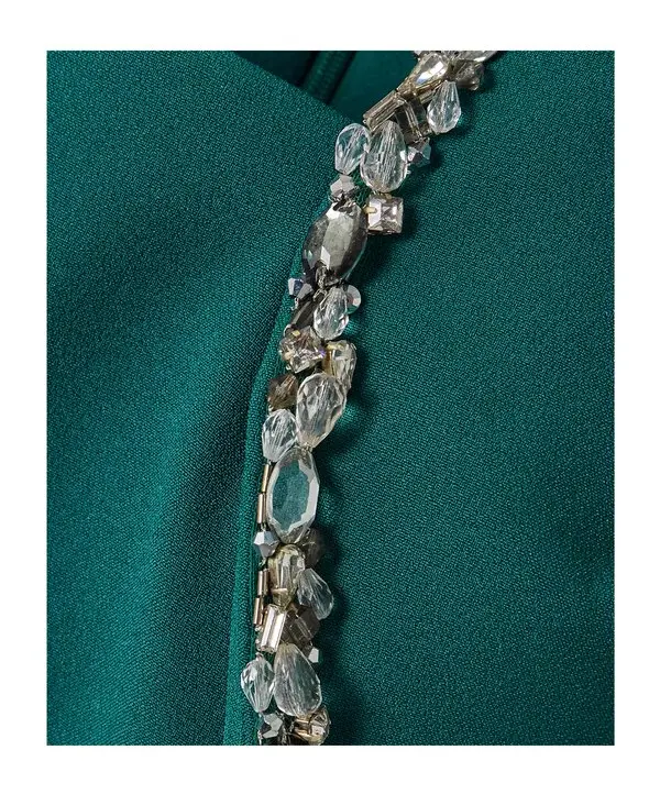 SAFIYAA LONDON Crystal-embellished Stretch-crepe Gown