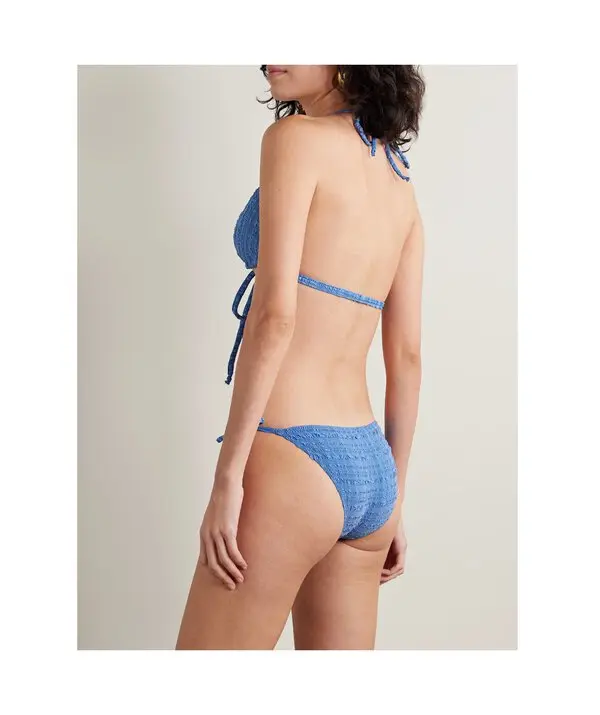 Lisa Marie Fernandez Striped Seersucker Triangle Bikini