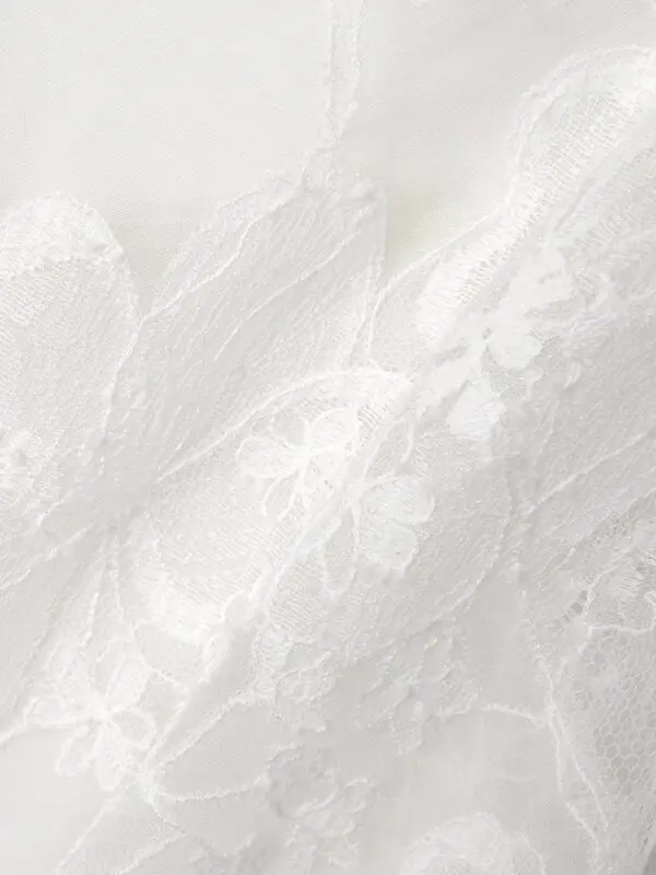 Carine Gilson Lace-trimmed Silk Nightgown