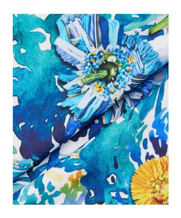 MARY KATRANTZOU One-shoulder Printed Swimsuit