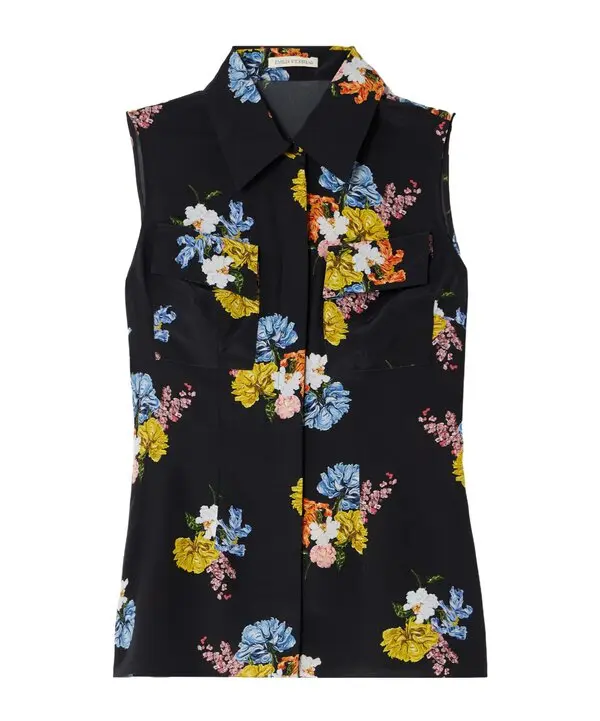 EMILIA WICKSTEAD Floral-print Silk Crepe De Chine Blouse