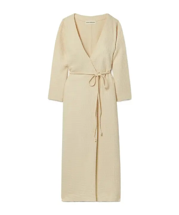 Mara Hoffman Tiffany Textured Organic Cotton-blend Wrap Dress