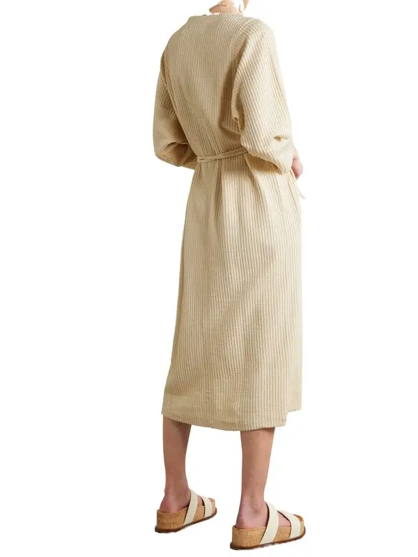 Mara Hoffman Tiffany Textured Organic Cotton-blend Wrap Dress
