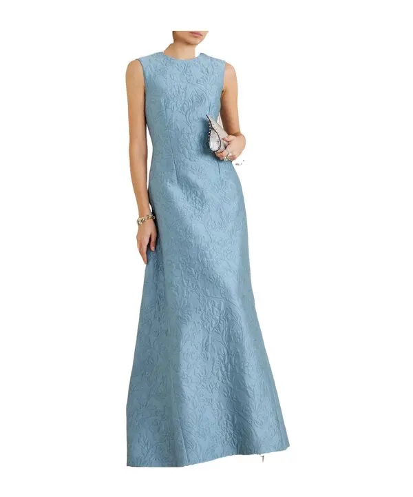 EMILIA WICKSTEAD Open-back Cloqué Maxi Dress