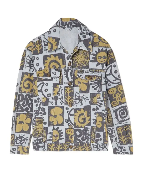 Alexander McQueen Printed Denim Jacket