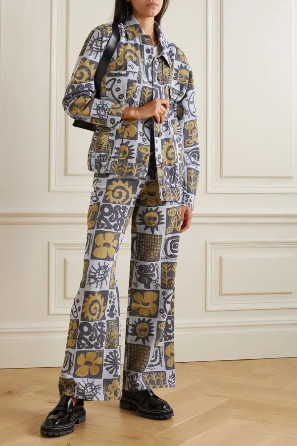 Alexander McQueen Printed Denim Jacket