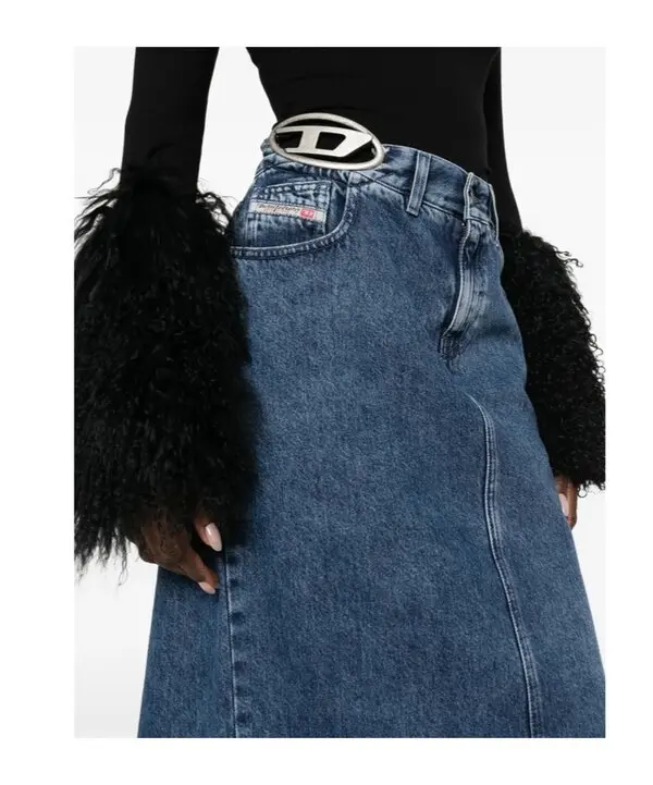 DIESEL® De-skye-s1 Denim Midi Skirt