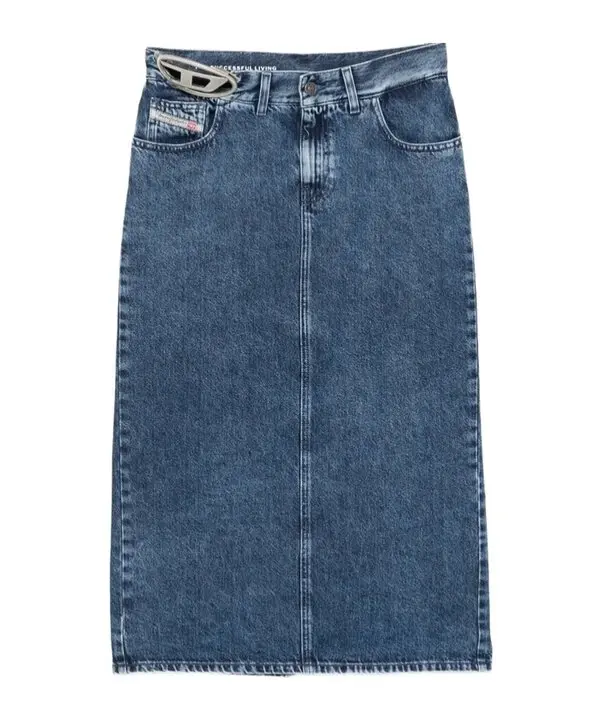 DIESEL® De-skye-s1 Denim Midi Skirt - Blue