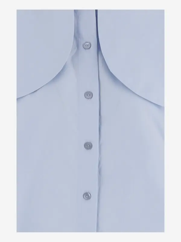PATOU Oversized Collar Shirt - Light Blue