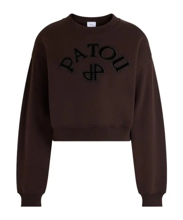 PATOU Logo Patch Cropped Sweater