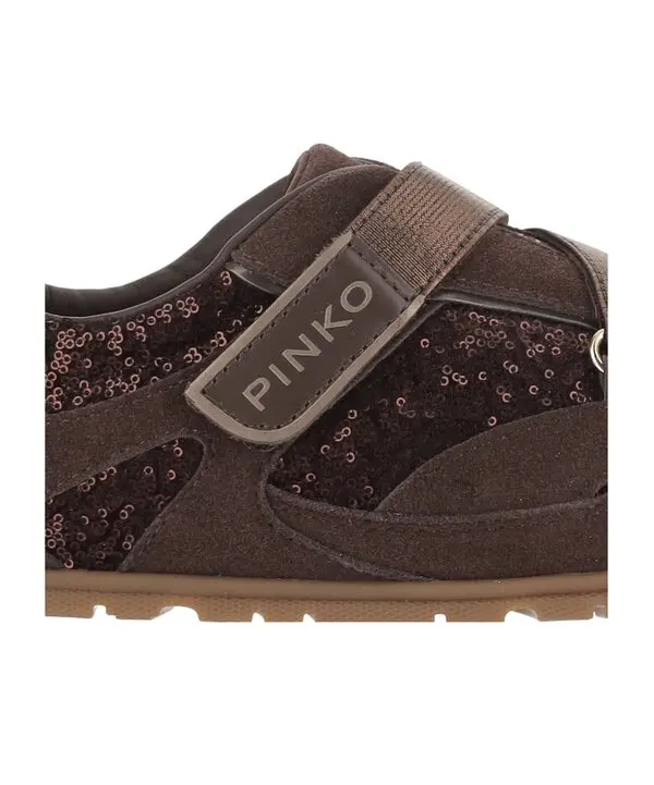 Pinko Sequin-embellished Touch-strap Sneakers - No