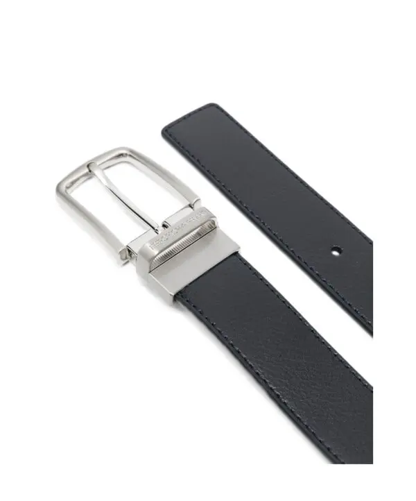 Emporio Armani Logo Engraved Buckle Belt