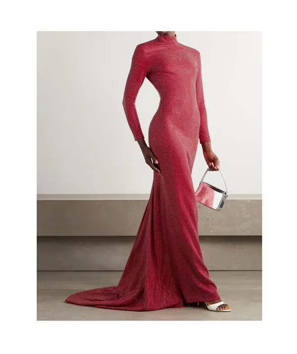 Solace Long-sleeve High-neck Dress