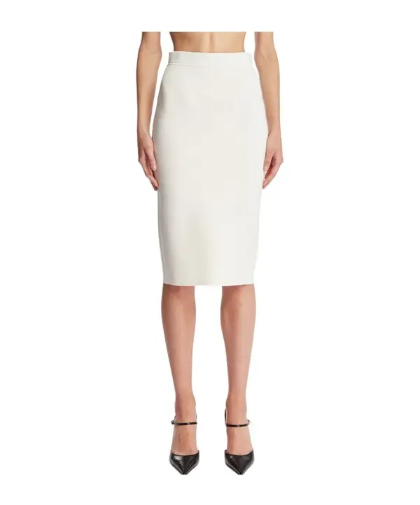 TOM FORD Elasticated Waistband Midi Skirt - White