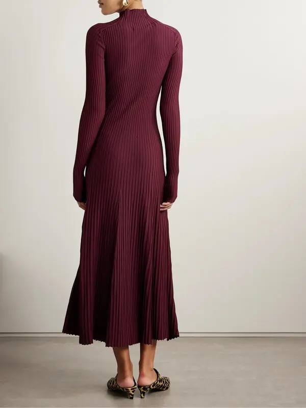 Adam Lippes Ribbed Knit Midi Dress