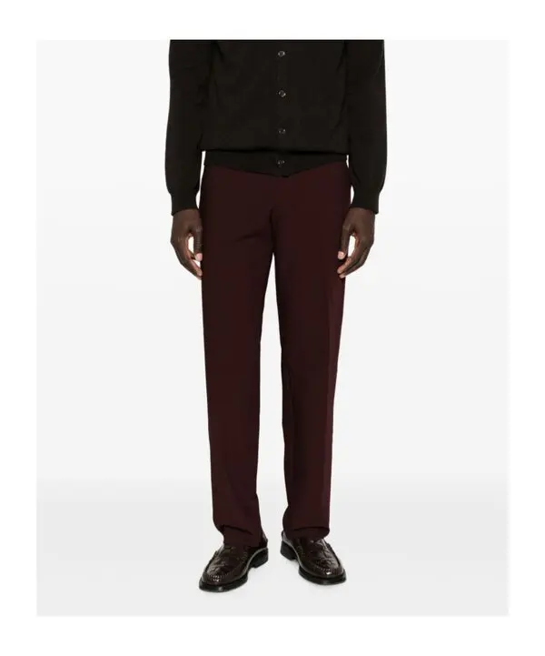 Emporio Armani Pressed-crease Straight-leg Trousers