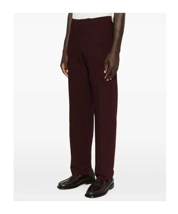 Emporio Armani Pressed-crease Straight-leg Trousers