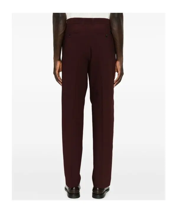 Emporio Armani Pressed-crease Straight-leg Trousers