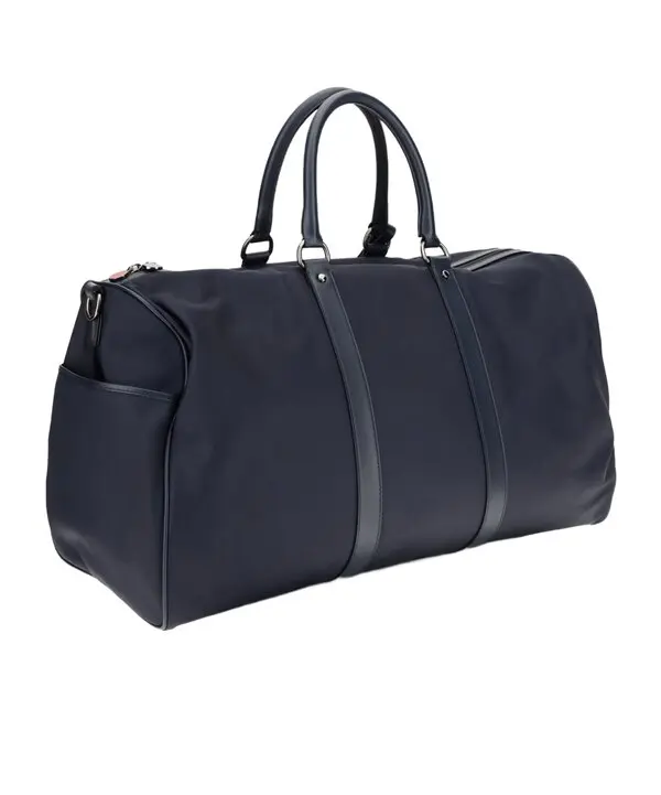 Kiton Leather Trim Travel Duffle Bag