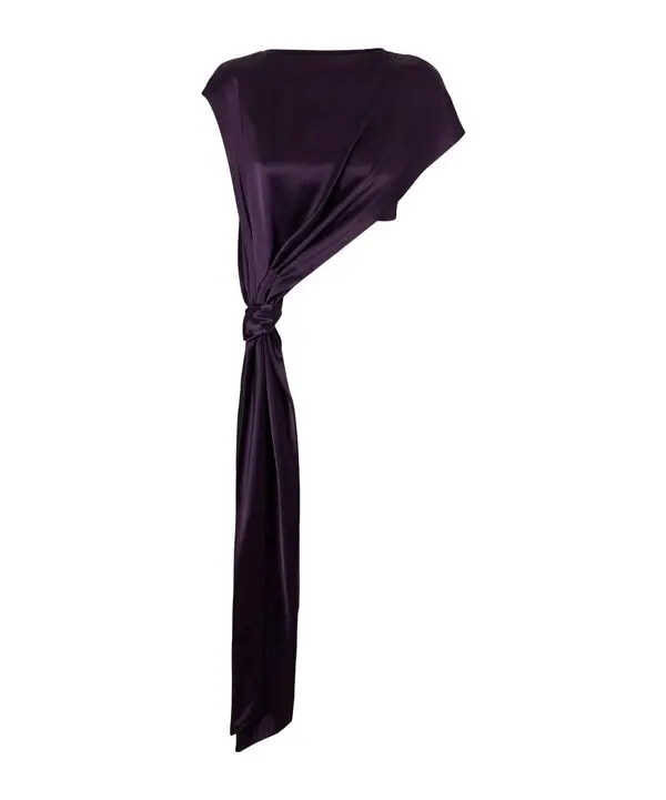 Galvan Cropped Satin Top