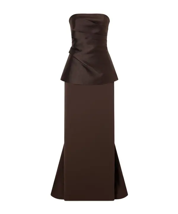 Solace Satin And Crepe Maxi Dress