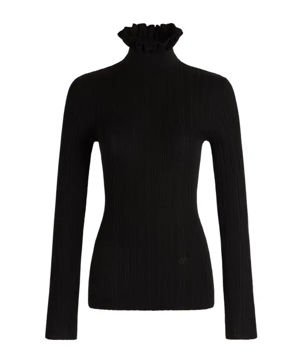 PATOU Ruffle-trim Ribbed Sweater