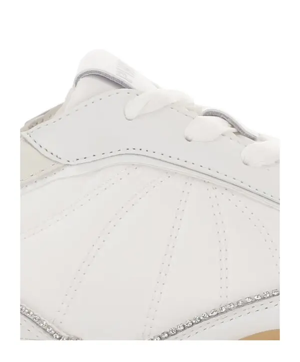 Pinko Crystal-embellished Leather Sneakers