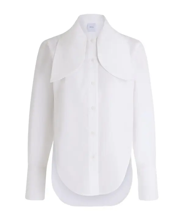 PATOU Oversized-collar Long-sleeve Shirt
