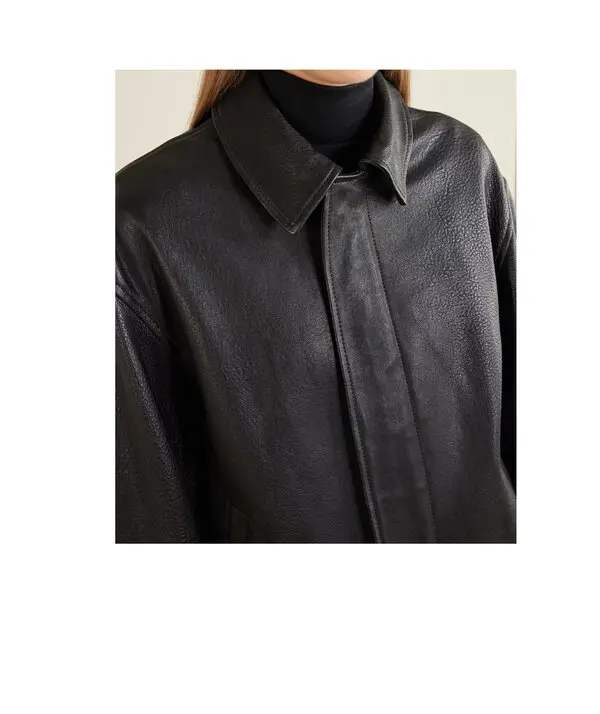 Nour Hammour Long-sleeved Leather Jacket