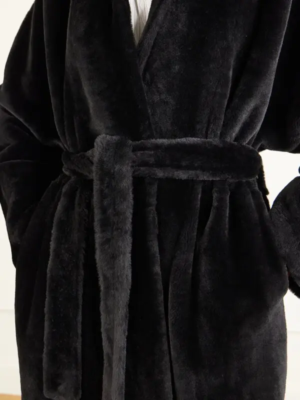 Nour Hammour Paneled Shearling Coat