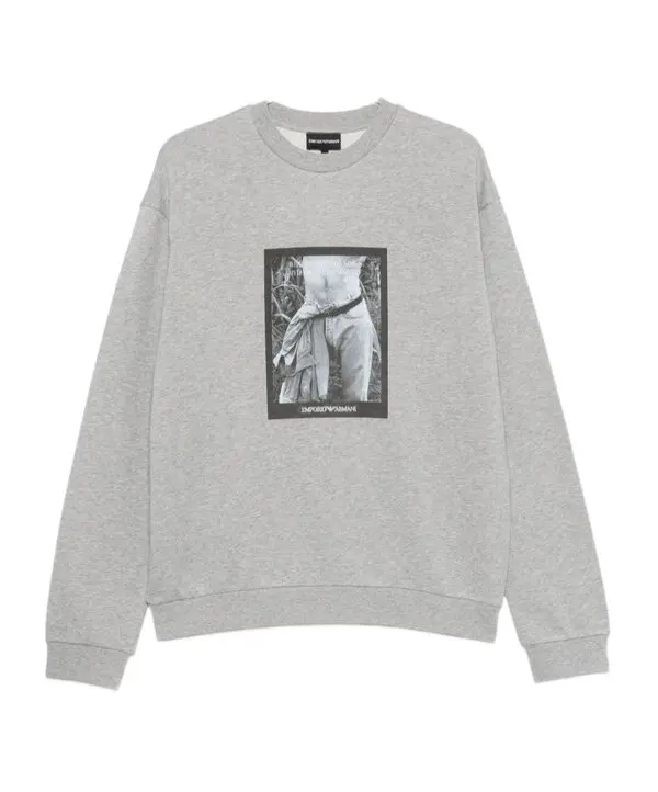 Emporio Armani Graphic Print Crewneck Sweatshirt