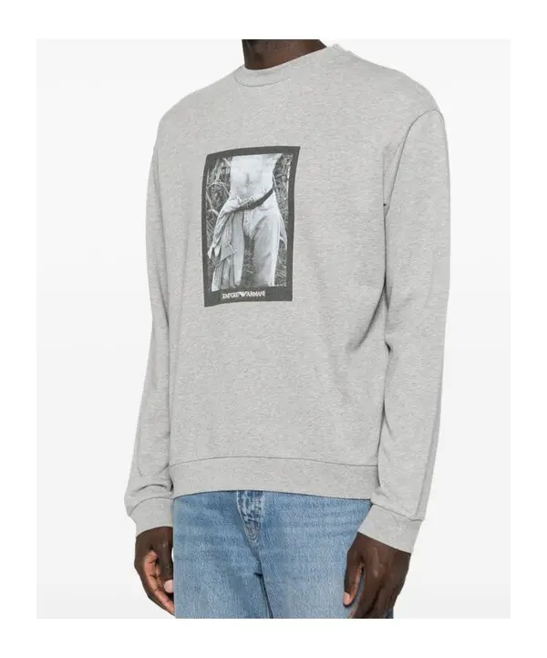Emporio Armani Graphic Print Crewneck Sweatshirt