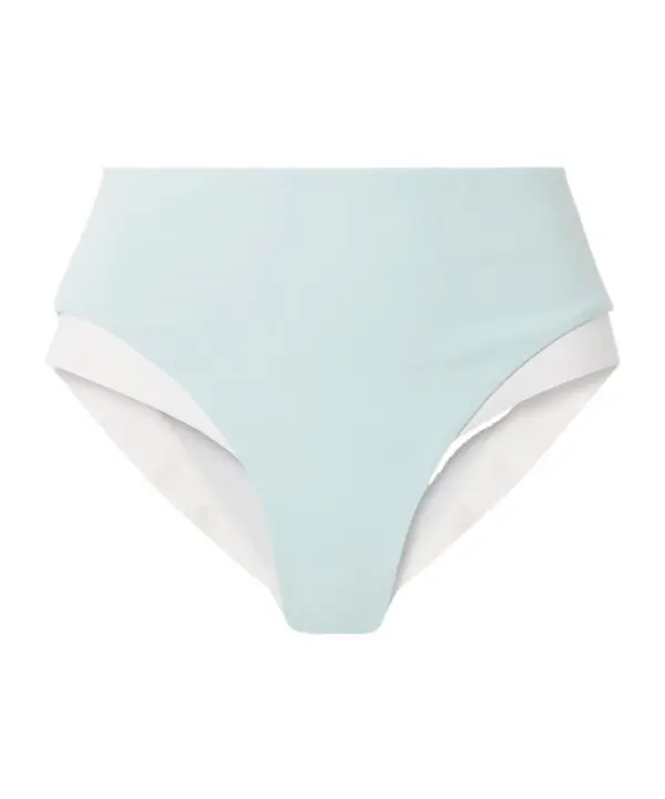 Marysia High-waisted Color Block Bikini Bottoms