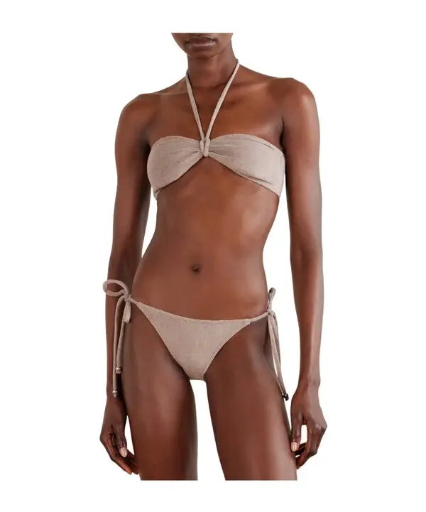 Lisa Marie Fernandez Cotton-blend Terry Bandeau Bikini