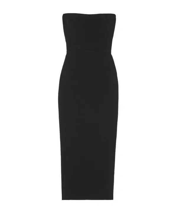 Alex Perry Callan Strapless Crepe Midi Dress