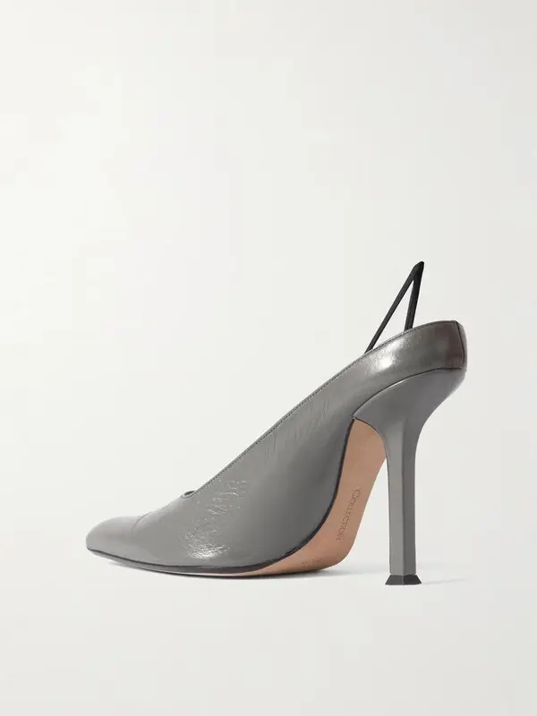 Calvin Klein Crinkled-leather Pumps