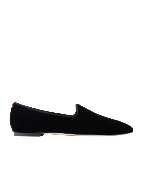 AeydĒ Solid Velvet Loafers